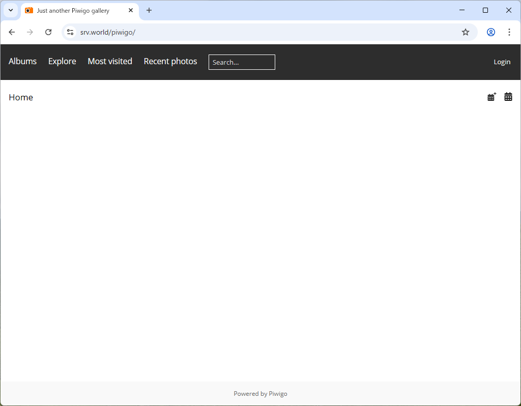 CentOS Stream 10 : Apache httpd : フォトギャラリー : Piwigo : Server World
