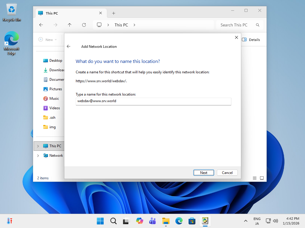 FreeBSD 15 : Apache httpd : WebDAV の設定 : Server World