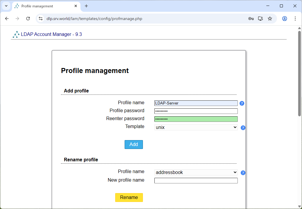 FreeBSD 15 : OpenLDAP : LDAP Account マネージャー : Server World