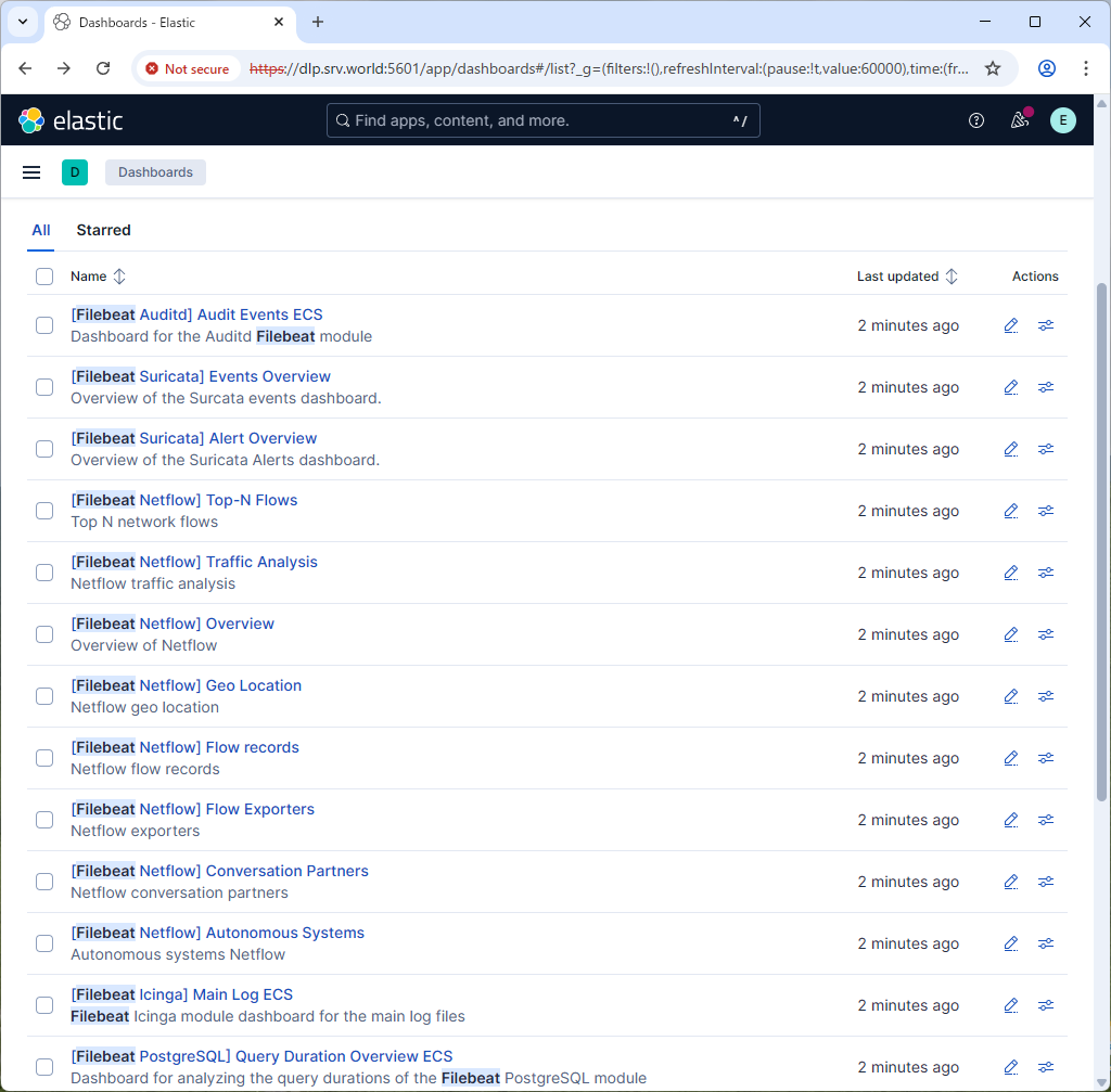 Rocky Linux 10 : Elastic Stack 9 : Filebeat インストール : Server World