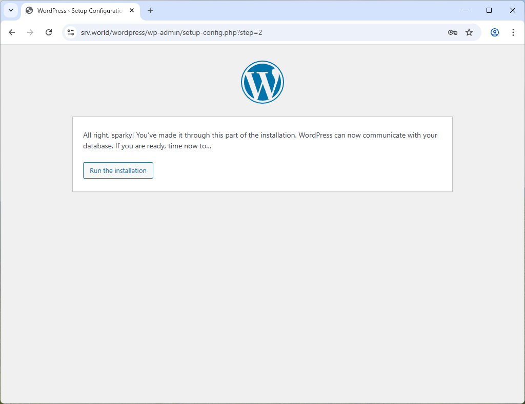 Rocky Linux 10 : Apache httpd : ブログシステム : WordPress : Server World