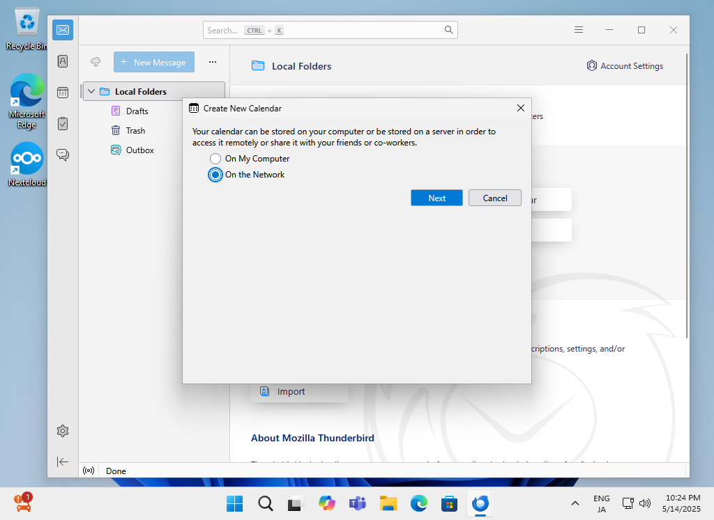Rocky Linux 10 : NextCloud : カレンダーを同期する : Server World