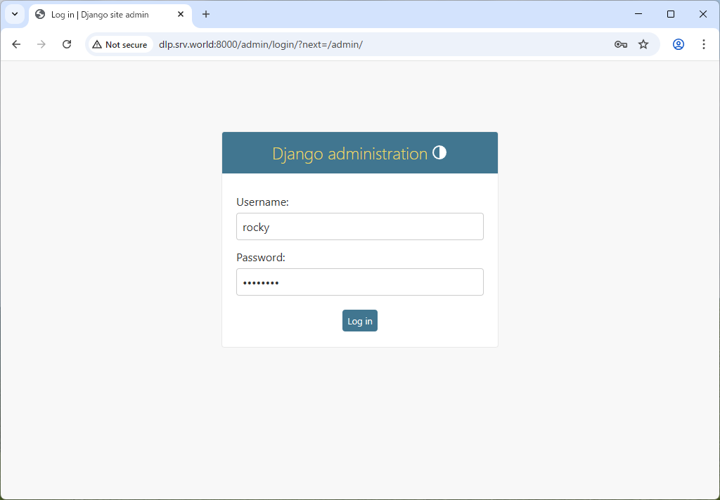 Rocky Linux 10 : Django 5 インストール : Server World