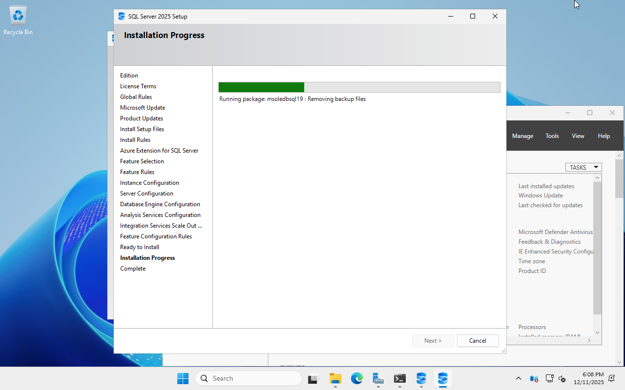 Windows Server 2025 : SQL Server 2025 : インストール : Server World
