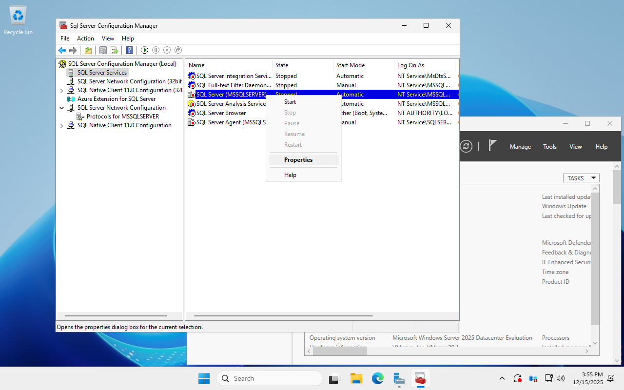 Windows Server 2025 : SQL Server 2025 : リモートホストから接続 : Windows 認証 : Server World