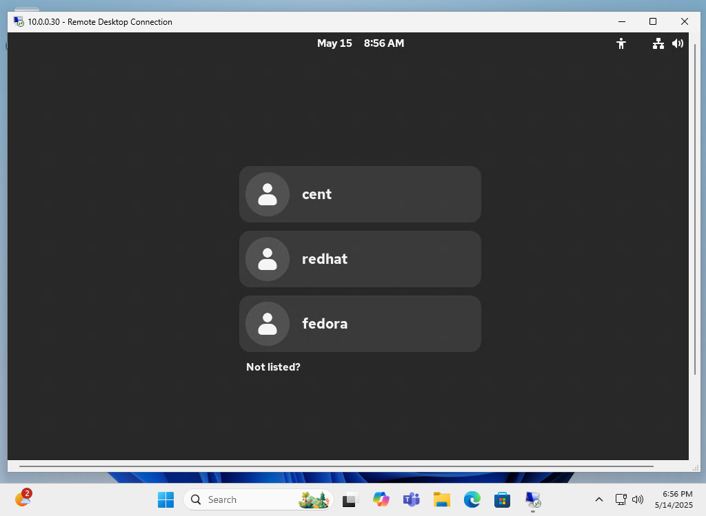 CentOS Stream 10 : GNOME Remote Desktop : Server World