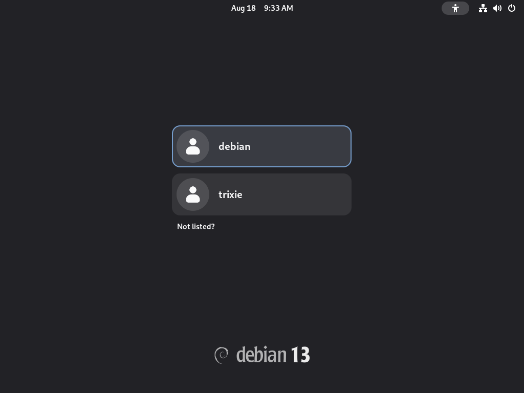 Debian 13 trixie : GNOME Desktop : Server World