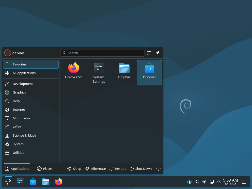 Debian 13 trixie : KDE Desktop : Server World