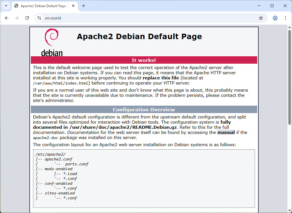 Debian 13 trixie : Apache2 : SSL/TLS Settings : Server World