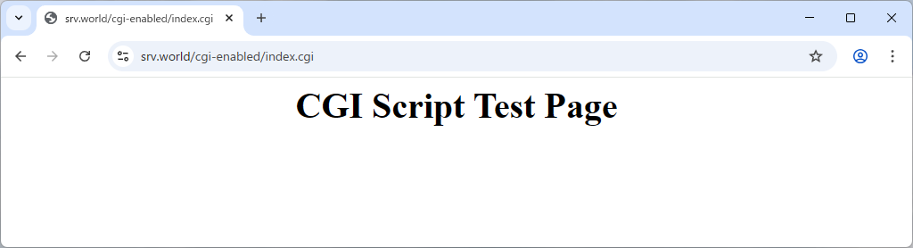 Debian 13 trixie : Apache2 : Use CGI Scripts : Server World