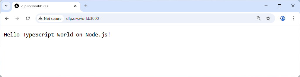 Debian 13 trixie : Node.js + TypeScript : Server World
