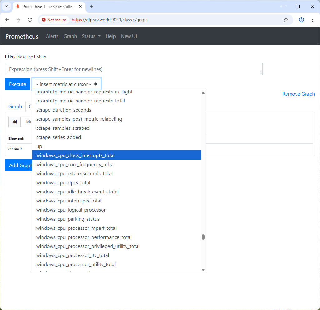 Debian 13 trixie : Prometheus : Add Monitoring Target (Win) : Server World