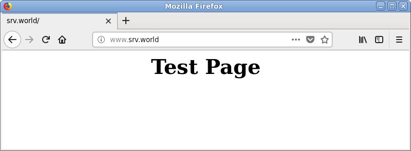 Fedora 31 : Apache httpd : Install : Server World