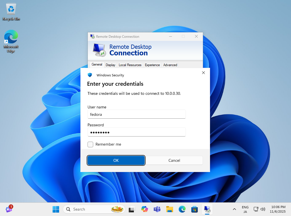 Fedora 43 : GNOME Remote Desktop : Server World