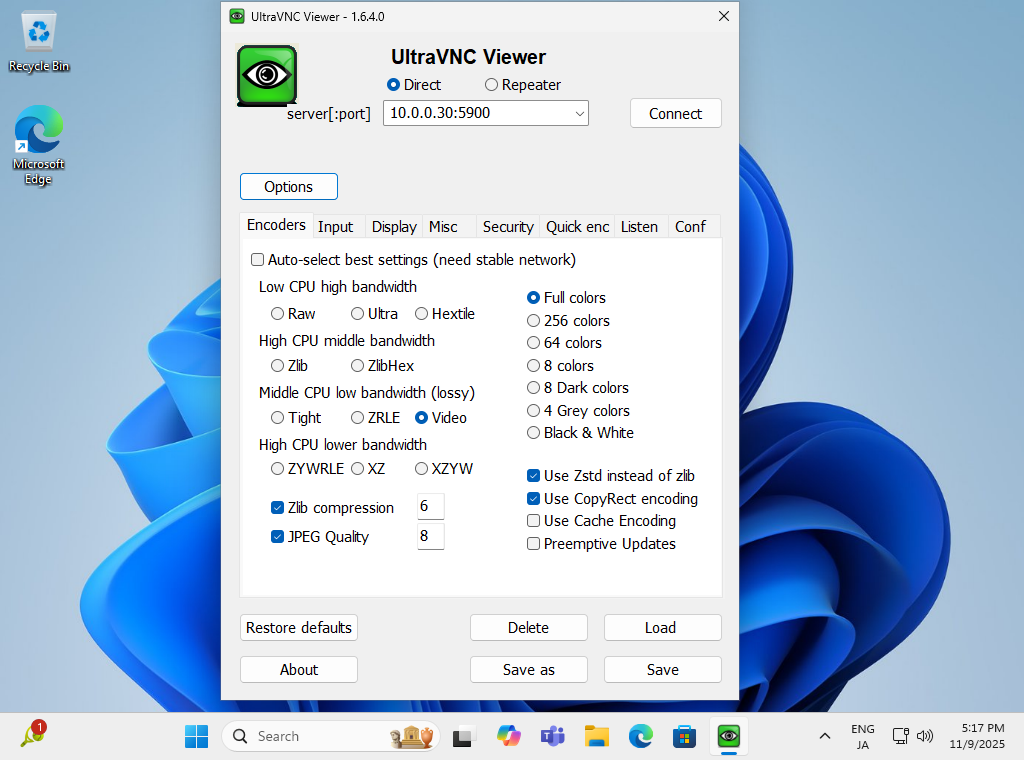 Fedora 43 : KVM : Set VNC Connection (Client) : Server World
