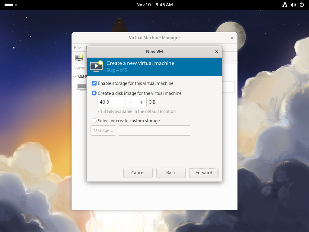 Fedora 43 : KVM : Create Virtual Machines (GUI) : Server World