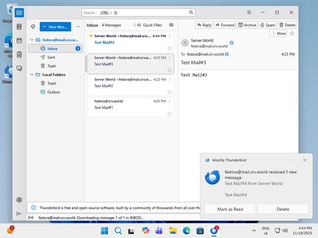 Fedora 43 : SSL/TLS (Postfix & Dovecot) : Server World