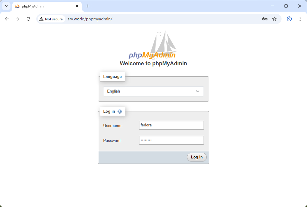Fedora 43 : MariaDB : Install phpMyAdmin : Server World