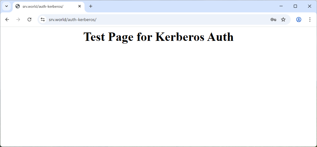 FreeBSD 15 : Apache httpd : GSSAPI Authentication : Server World
