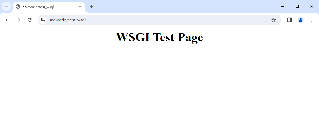 FreeBSD 15 : Apache httpd : Configure mod_wsgi : Server World