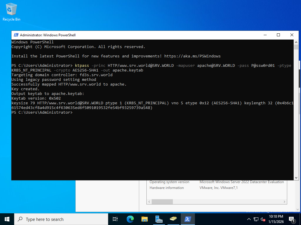 FreeBSD 15 : Apache httpd : GSSAPI Authentication : Server World