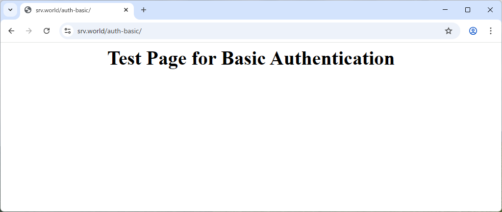 FreeBSD 15 : Apache httpd : Basic Authentication : Server World