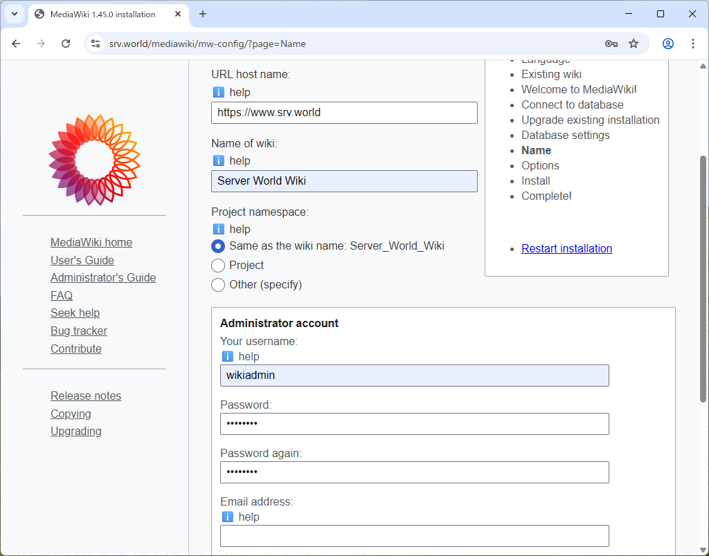 FreeBSD 15 : Apache httpd : Wiki System : MediaWiki : Server World