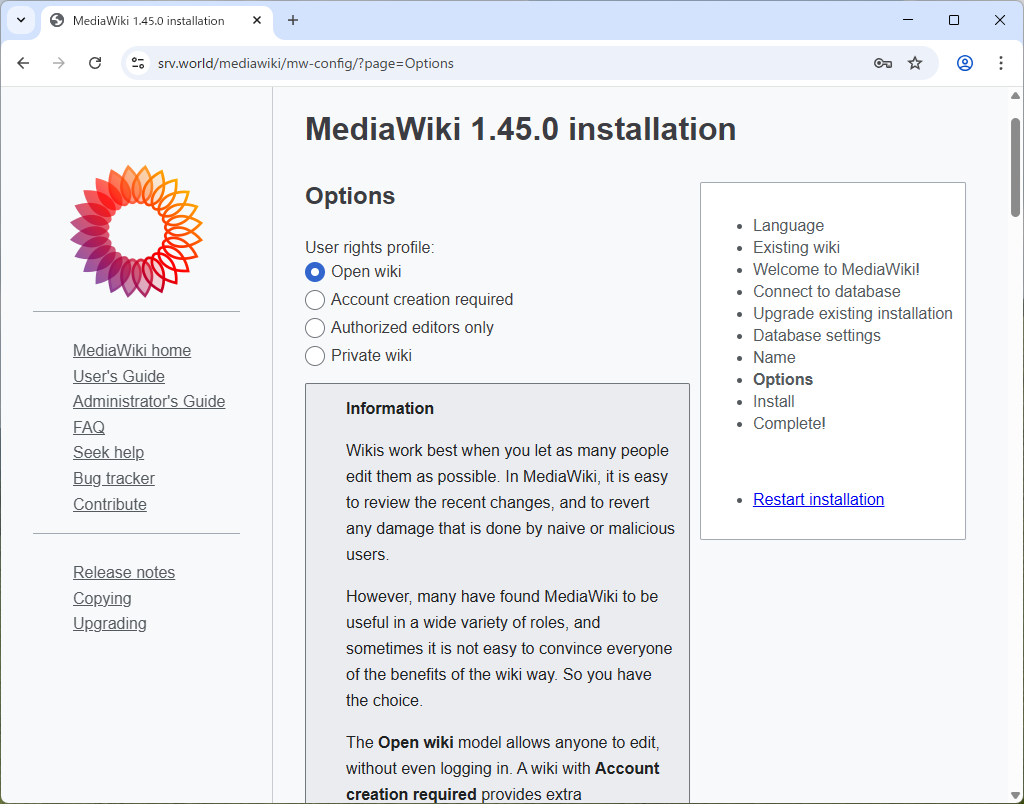 FreeBSD 15 : Apache httpd : Wiki System : MediaWiki : Server World