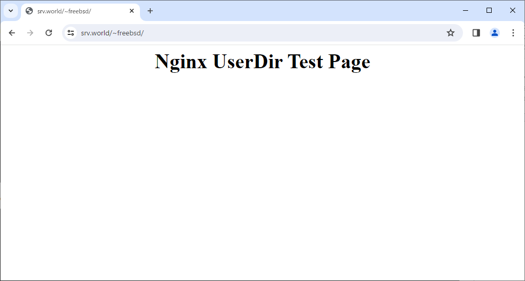 FreeBSD 15 : Nginx : Enable Userdir : Server World