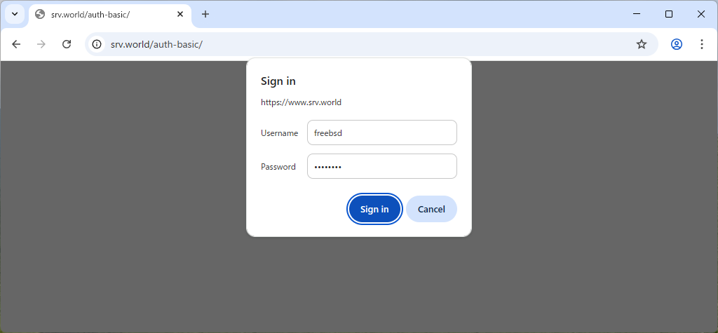 FreeBSD 15 : Nginx : Basic Authentication : Server World