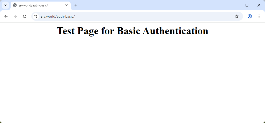 FreeBSD 15 : Nginx : Basic Authentication : Server World