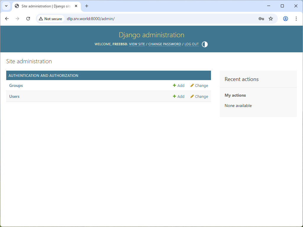 FreeBSD 15 : Install Django 5 : Server World