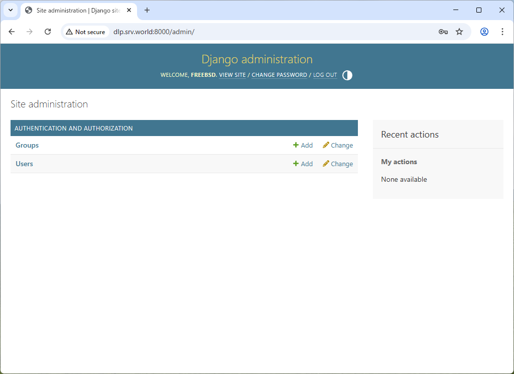FreeBSD 15 : Install Django 6 : Server World