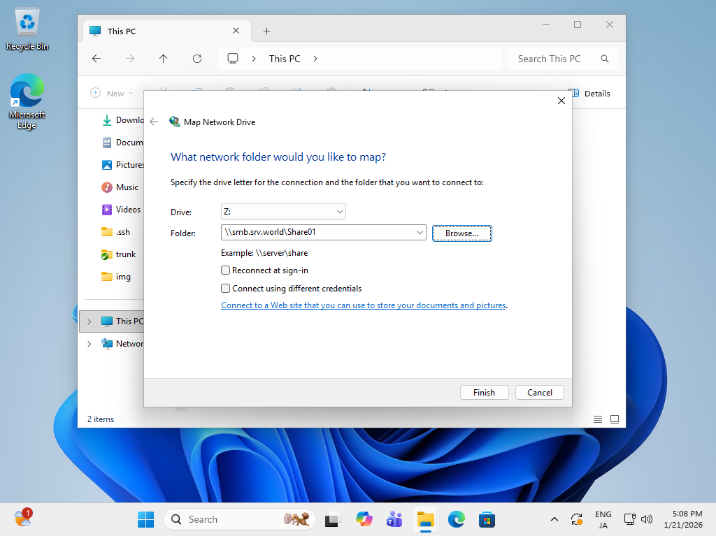 FreeBSD 15 : Samba : Access to Share from Clients : Server World