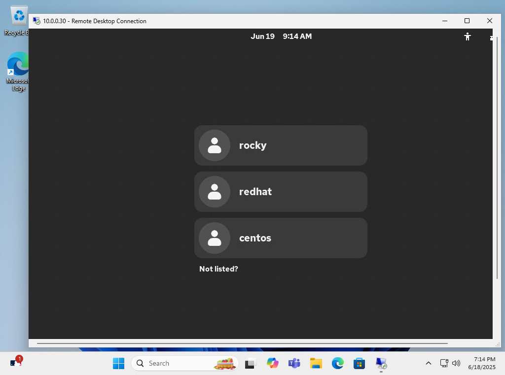 Rocky Linux 10 : GNOME Remote Desktop : Server World