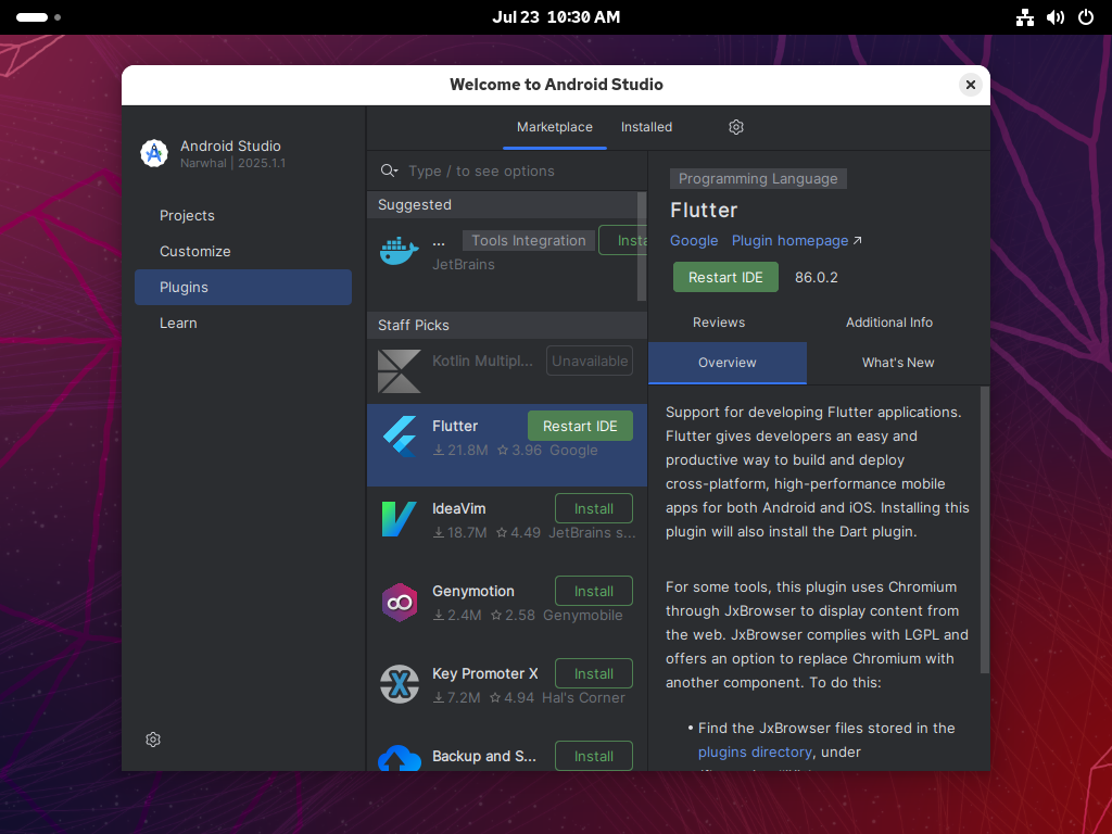 Rocky Linux 10 : Install Flutter : Server World