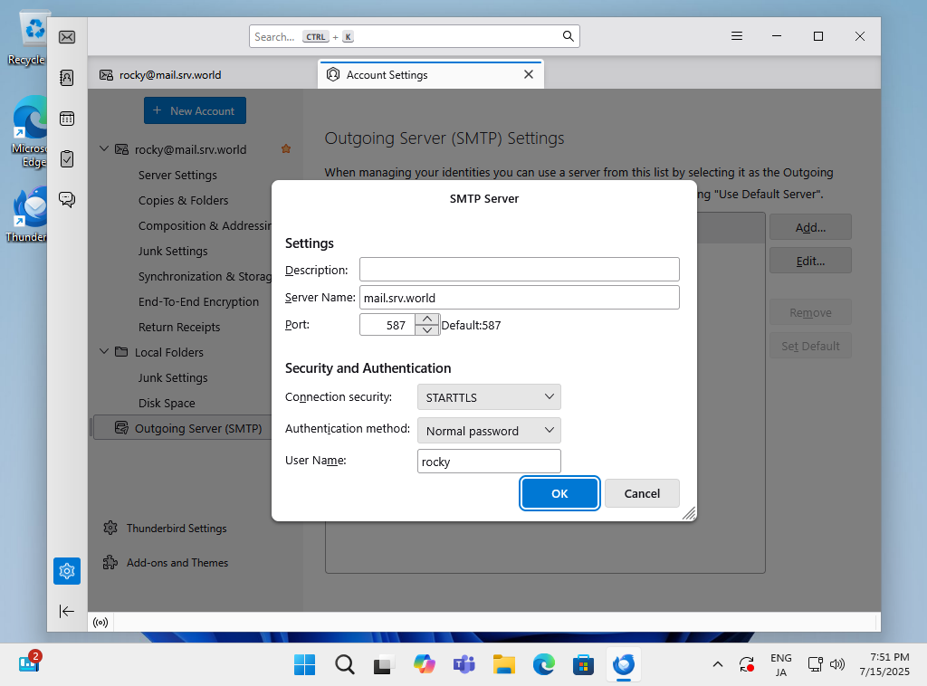 Rocky Linux 10 : SSL/TLS Setting (Postfix & Dovecot) : Server World