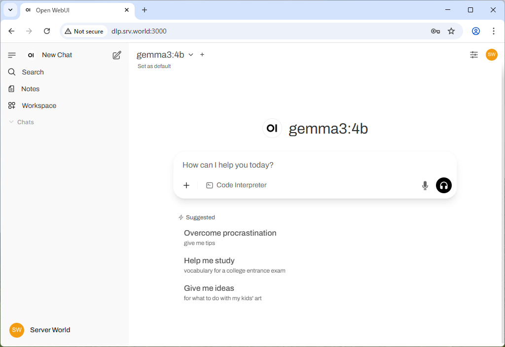 Rocky Linux 10 : Install Open WebUI : Server World
