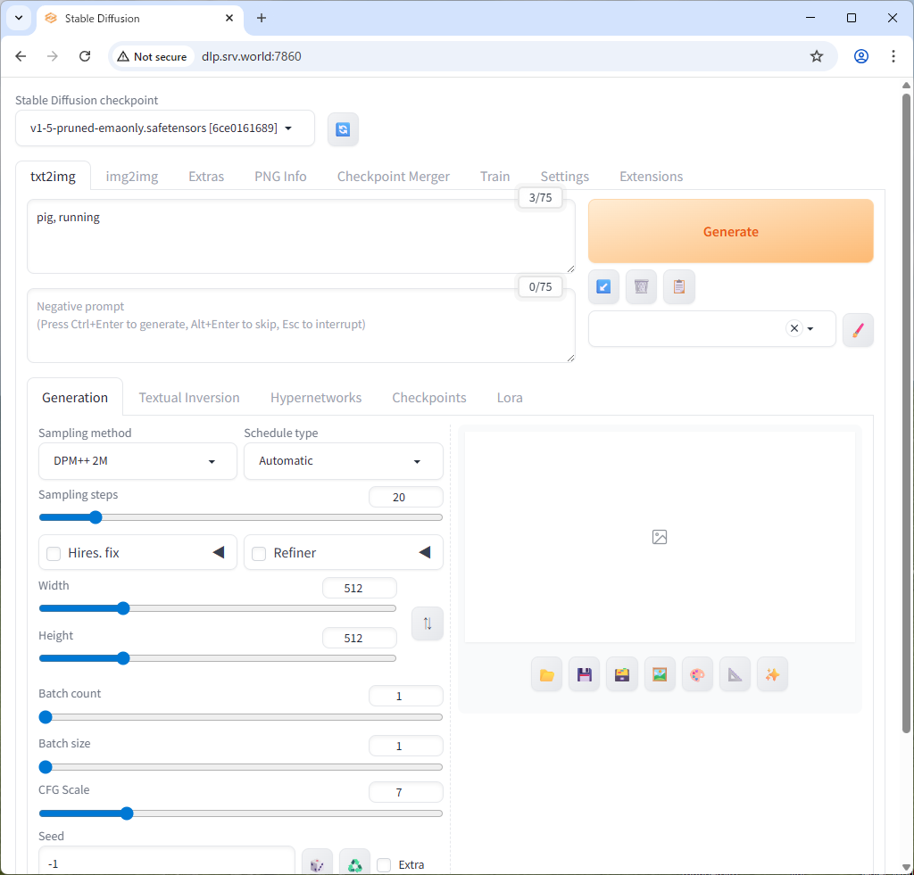 Rocky Linux 10 : Stable Diffusion Configration : Server World