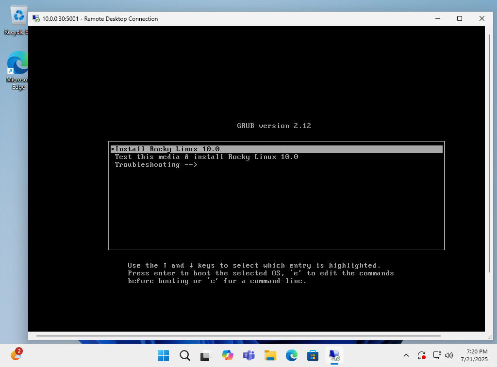 Rocky Linux 10 : VirtualBox : Create Virtual Machine : Server World