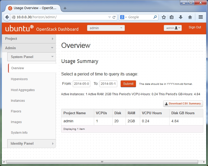 Ubuntu 14.04 LTS : OpenStack Icehouse : Configure Horizon : Server World