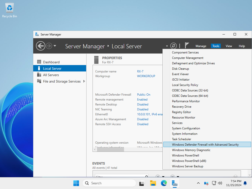 Windows Server 2025 : Initial Settings : Allow ICMP Echo Reply : Server World