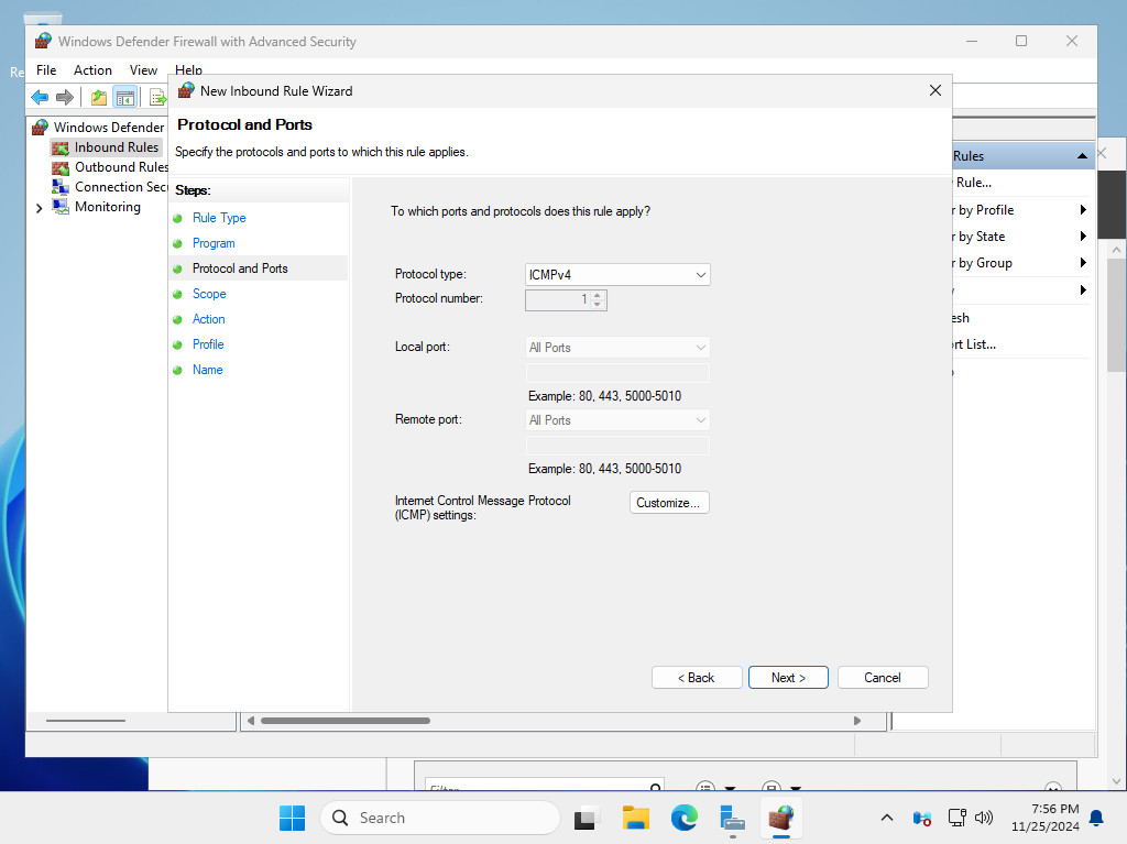 Windows Server 2025 : Initial Settings : Allow ICMP Echo Reply : Server ...