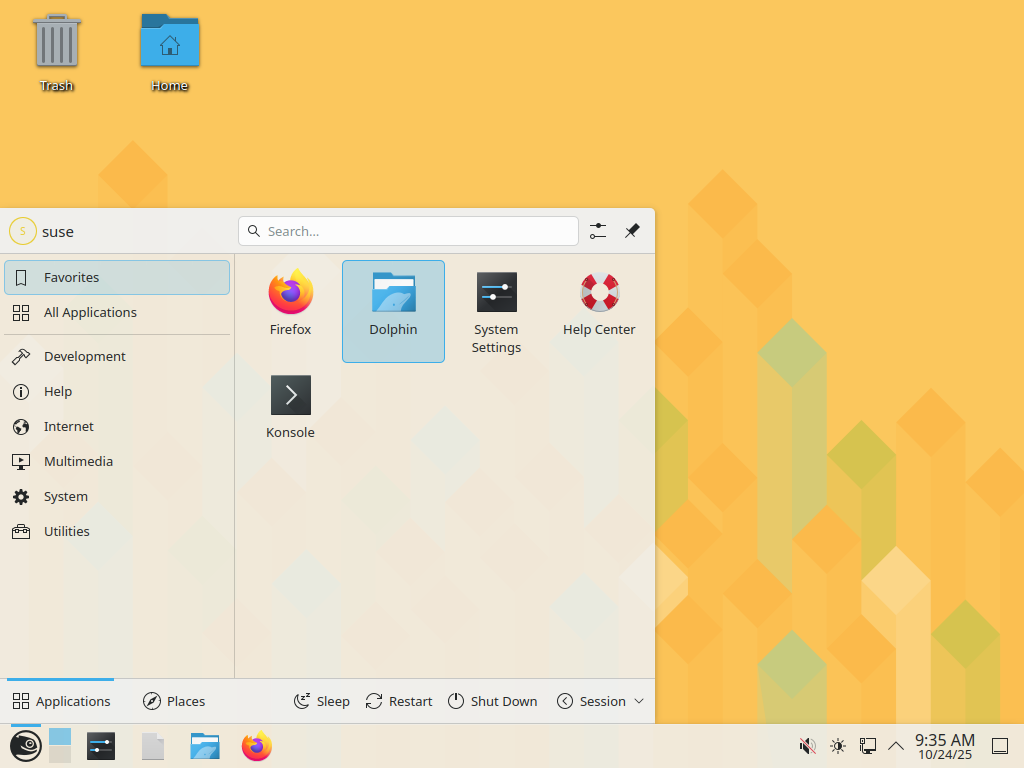 openSUSE Leap 16 : KDE Desktop : Server World