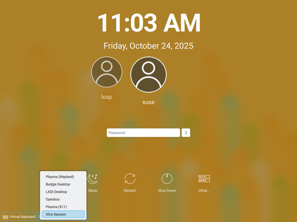 openSUSE Leap 16 : Xfce Desktop : Server World