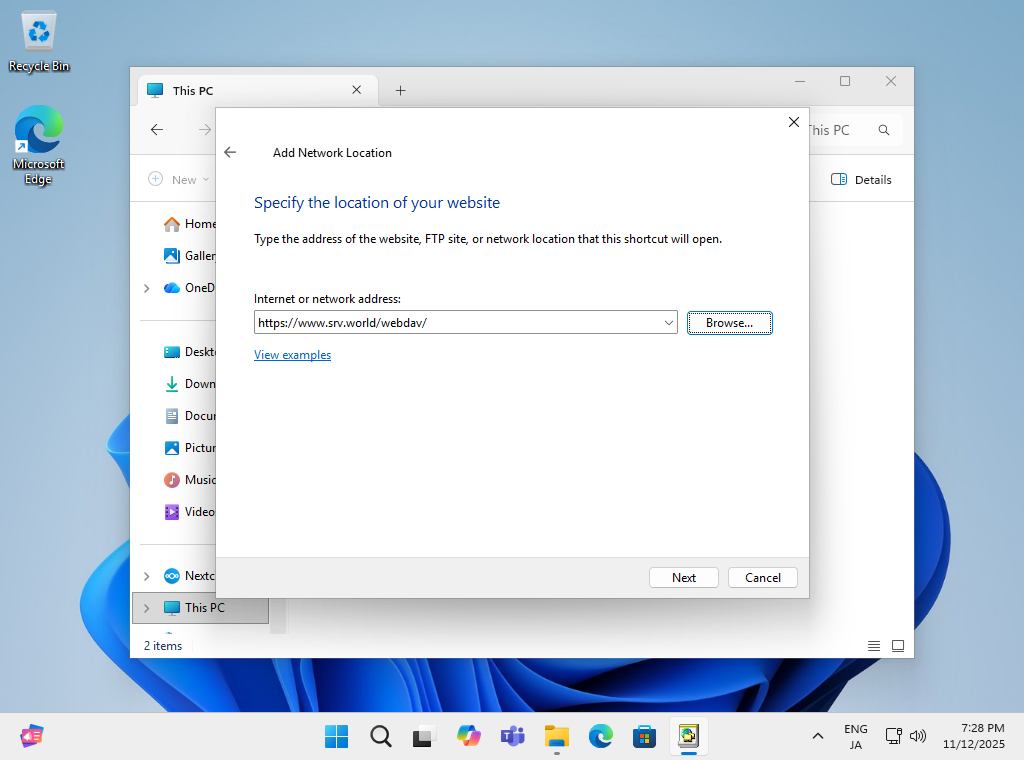 openSUSE Leap 16 : Apache httpd : Configure WebDAV : Server World