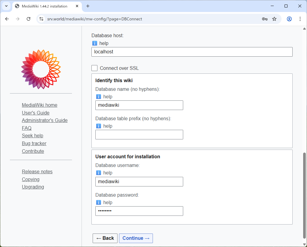 openSUSE Leap 16 : Apache httpd : Wiki System : MediaWiki : Server World