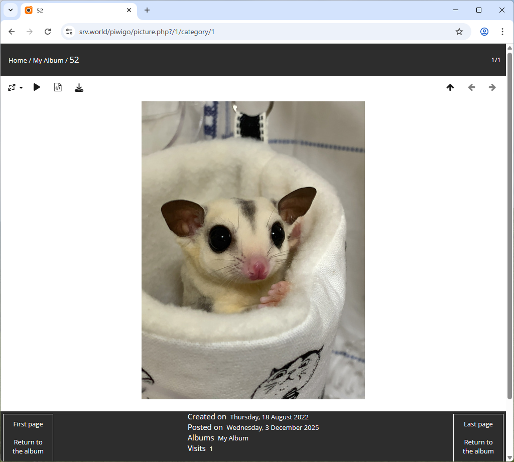 openSUSE Leap 16 : Apache httpd : Photo Gallery : Piwigo : Server World