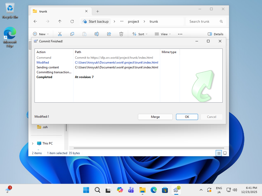 openSUSE Leap 16 : Subversion : Access from Windows Clients : Server World