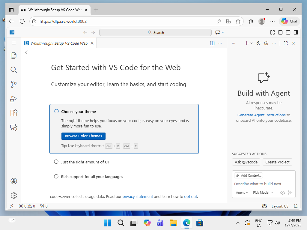 openSUSE Leap 16 : Code Server : Install : Server World